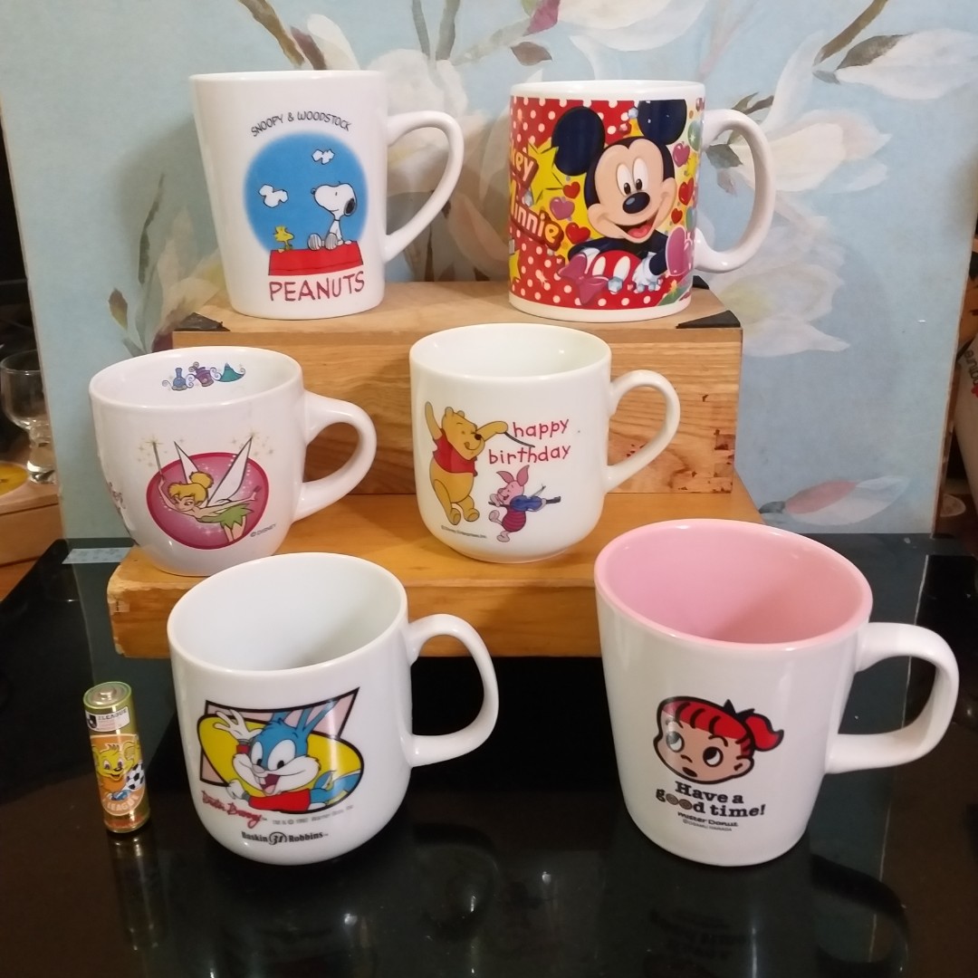 Japan mug character mugs Disney Bugs bunny Pooh Snoopy Mister Donut ...