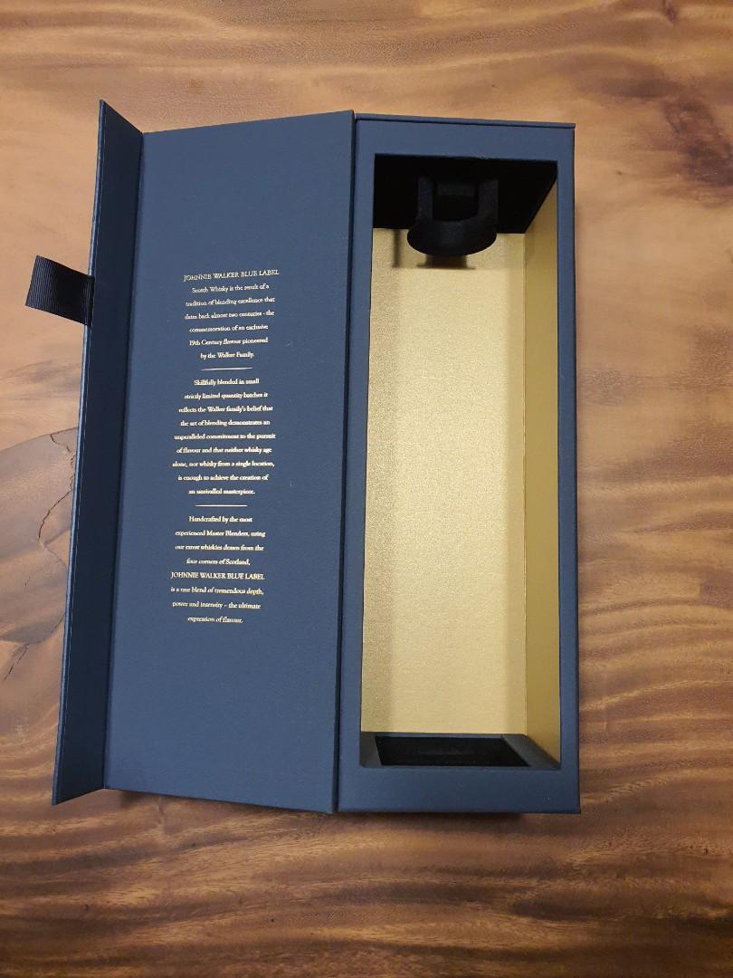 Johnnie Walker Blue Label BOX ONLY, Food & Drinks, Alcoholic Beverages ...