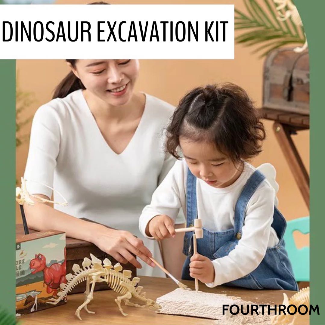 Kids Dinosaur Excavation Learning Kit - Educational Experiential ...