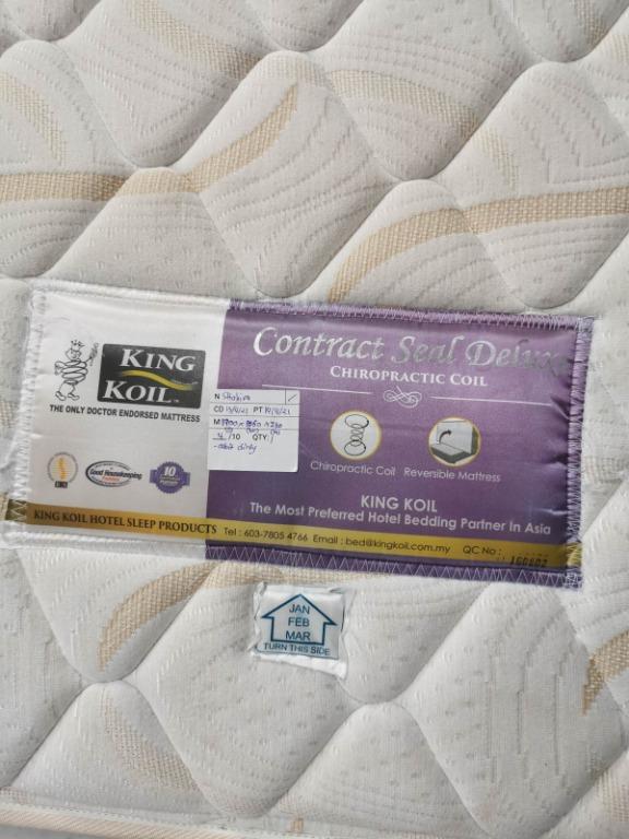 KING KOIL Contract Seal Deluxe 9inch Thick Super Single Sized Mattress ...