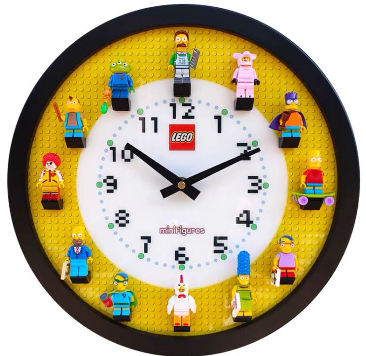 Lego clock for minifigure (不包人仔）鐘, 興趣及遊戲, 玩具 & 遊戲類 - Carousell