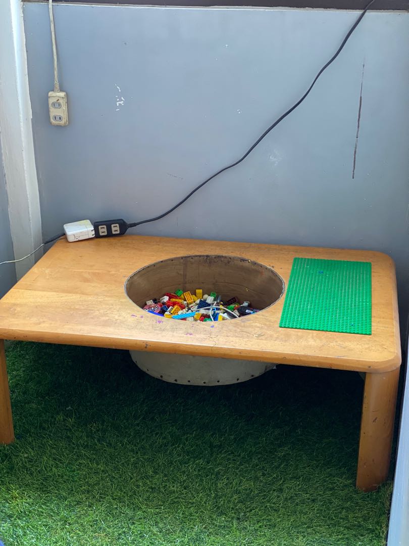 Lego Play Table with Lego Pieces, Hobbies & Toys, Toys & Games on Carousell