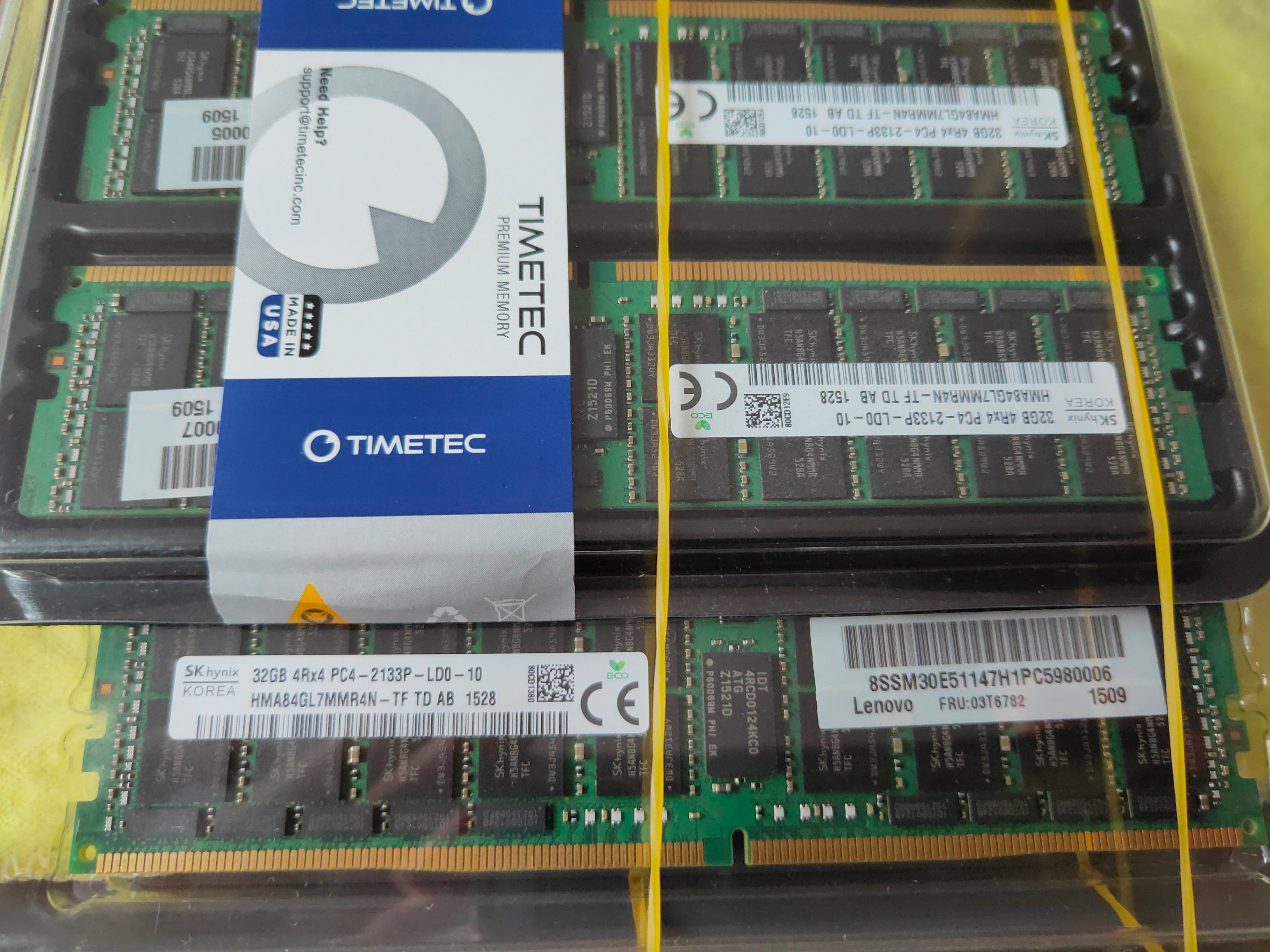 4x 32GB Hynix DDR4-2133 ECC LRDIMM (Lenovo), Computers & Tech, Parts ...