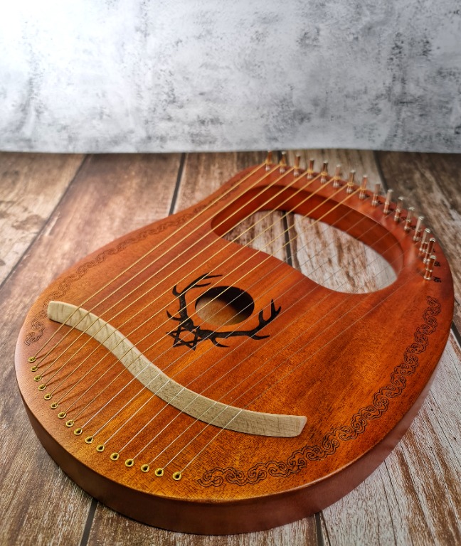 Lyre (16 Strings) Mini Harp - Natural Wood Colour (Pre-order), Hobbies ...