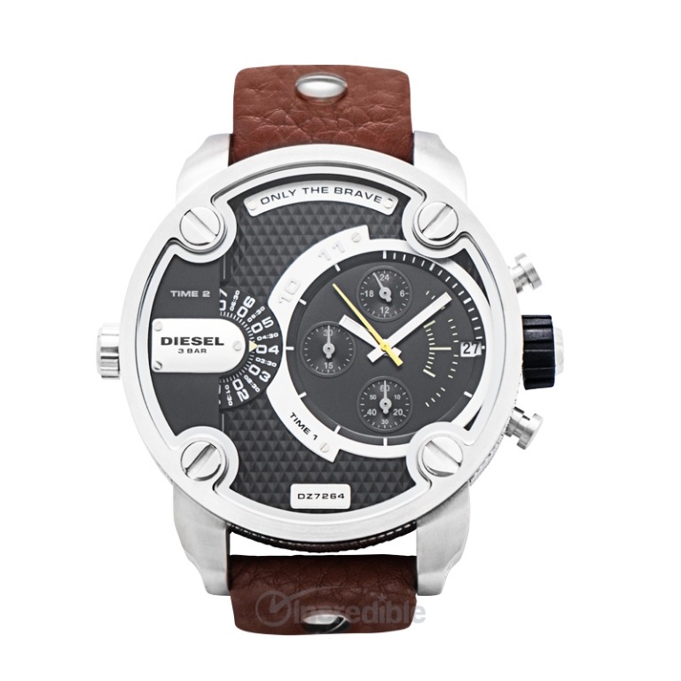[NEW] Diesel SBA Dual Time Chronograph Stainless Steel Watch DZ7264 ...