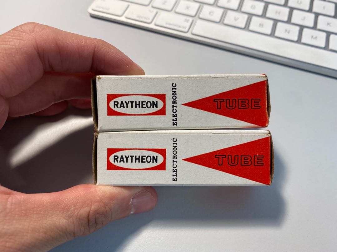 Pair of Raytheon CK5687WA valve tubes in original boxes, Audio, Other ...