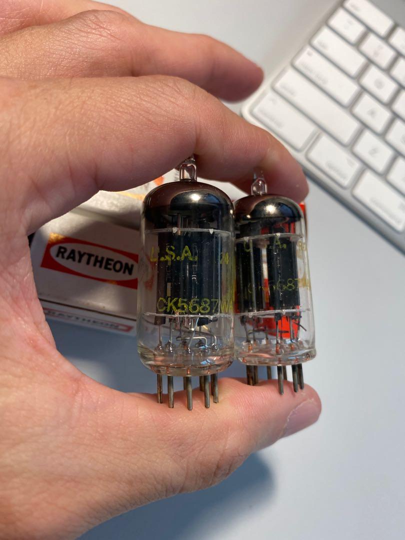 Pair of Raytheon CK5687WA valve tubes in original boxes, Audio, Other ...
