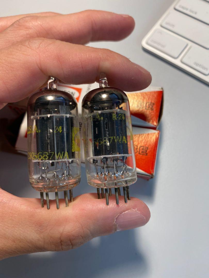 Pair of Raytheon CK5687WA valve tubes in original boxes, Audio, Other ...