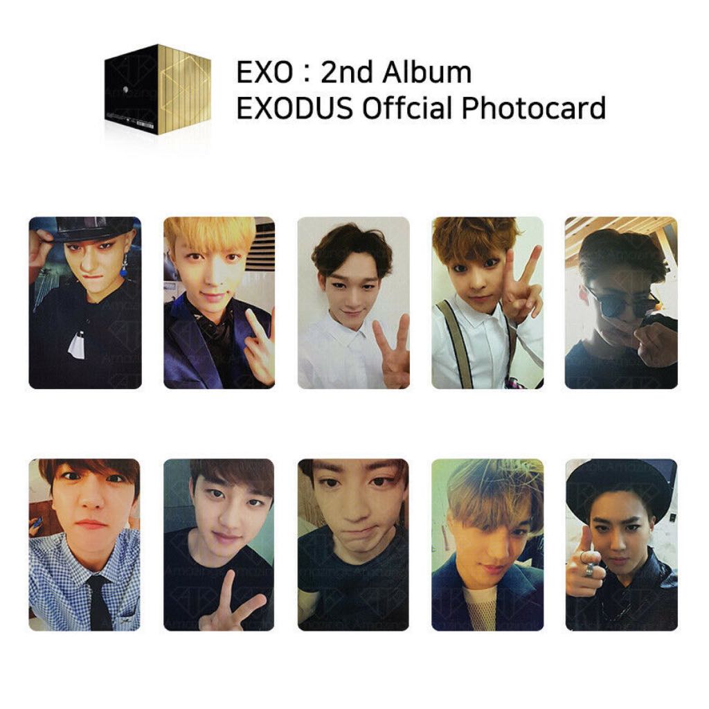 [PO] EXO Exodus Korean Ver Official Photocards Set, Hobbies & Toys, Memorabilia & Collectibles ...