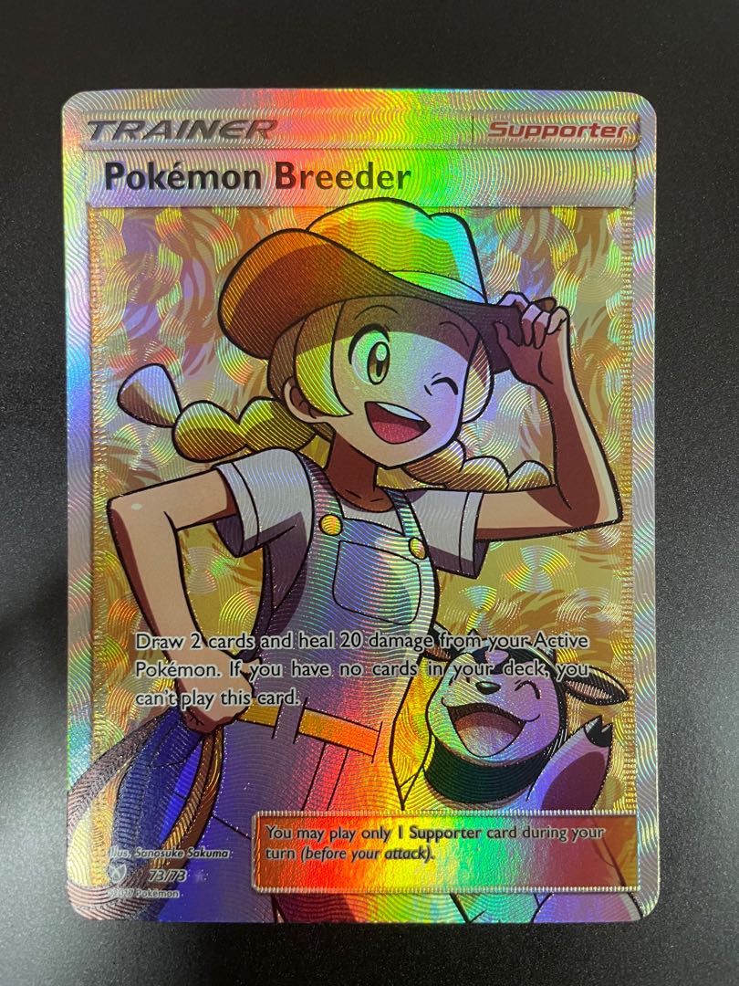 Pokemon TCG Pokemon Breeder - 73/73 - Full Art Ultra Rare Sun & Moon ...