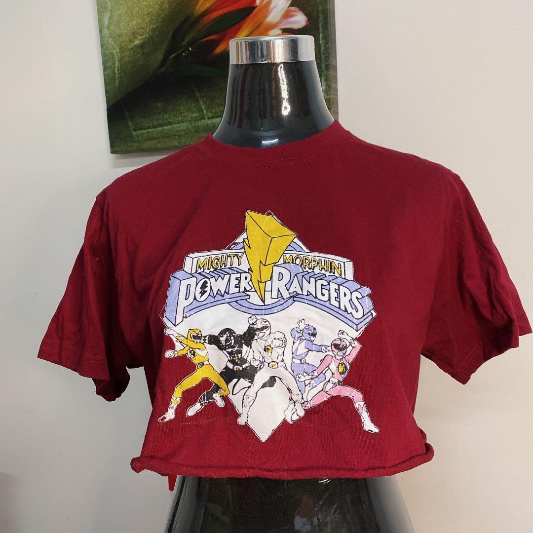 Power rangers maroon crop top, Women's Fashion, Tops, Blouses on Carousell