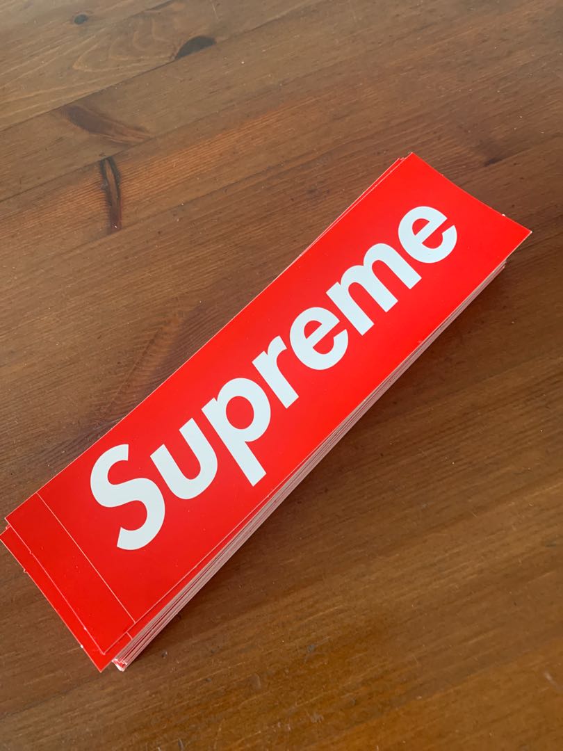 Authentic Supreme box logo sticker, Hobbies & Toys, Stationery & Craft ...