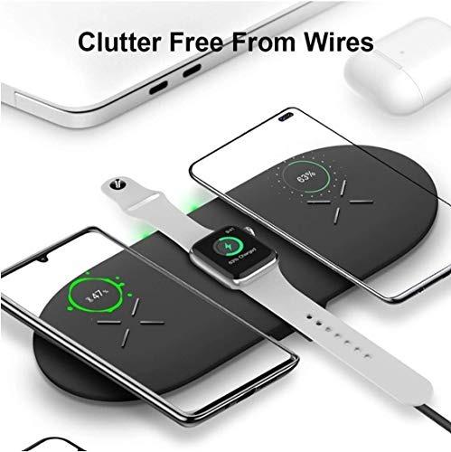 Triple Fast Triple Wireless Charging Pad, Fast Wireless Station for Two ...