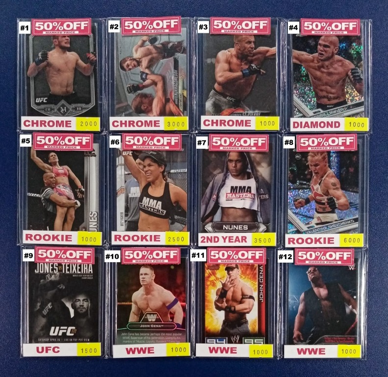 UFC & WWE Superstar Cards, Hobbies & Toys, Toys & Games on Carousell