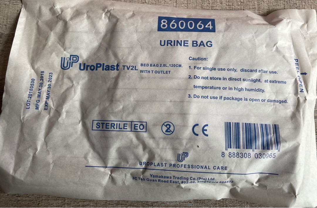 Uroplast Urine Bag, Health & Nutrition, Medical Supplies & Tools on ...