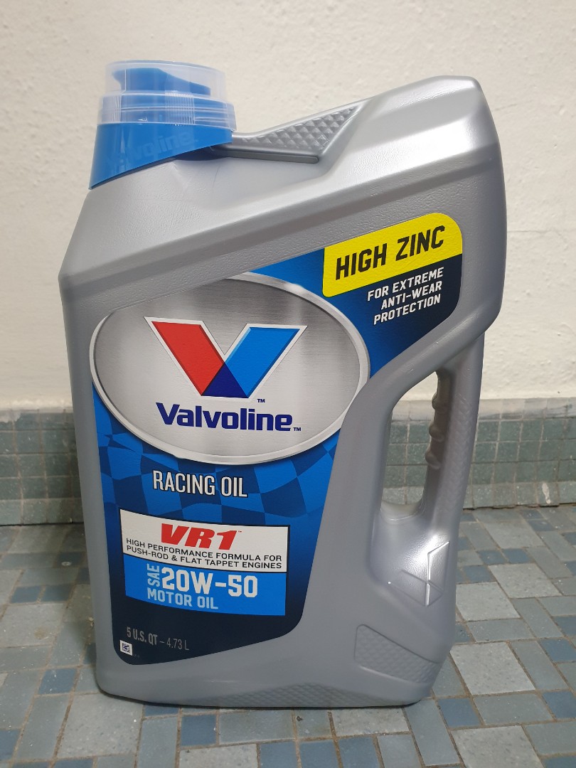 Valvoline VR1 20W-50 High Zinc (5 Quarts, approx 4.7 litres), Car Accessories, Car Workshops ...
