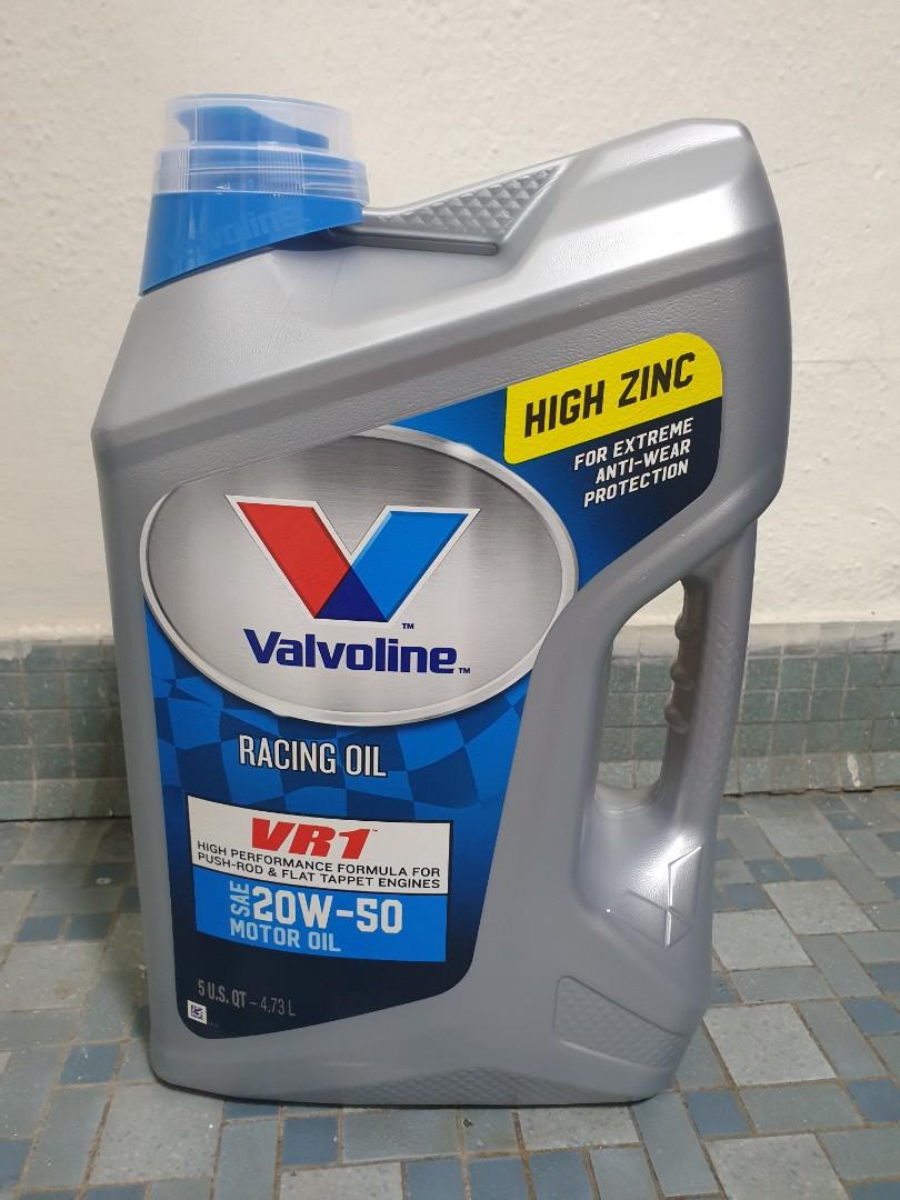 Valvoline VR1 20W-50 High Zinc (5 Quarts, approx 4.7 litres), Car Accessories, Car Workshops ...