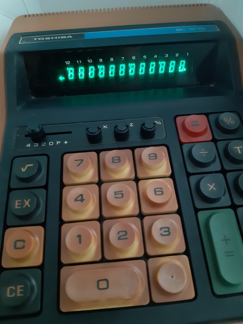 Vintage 1970s Toshiba BC-1270 Calculator, Hobbies & Toys, Memorabilia ...