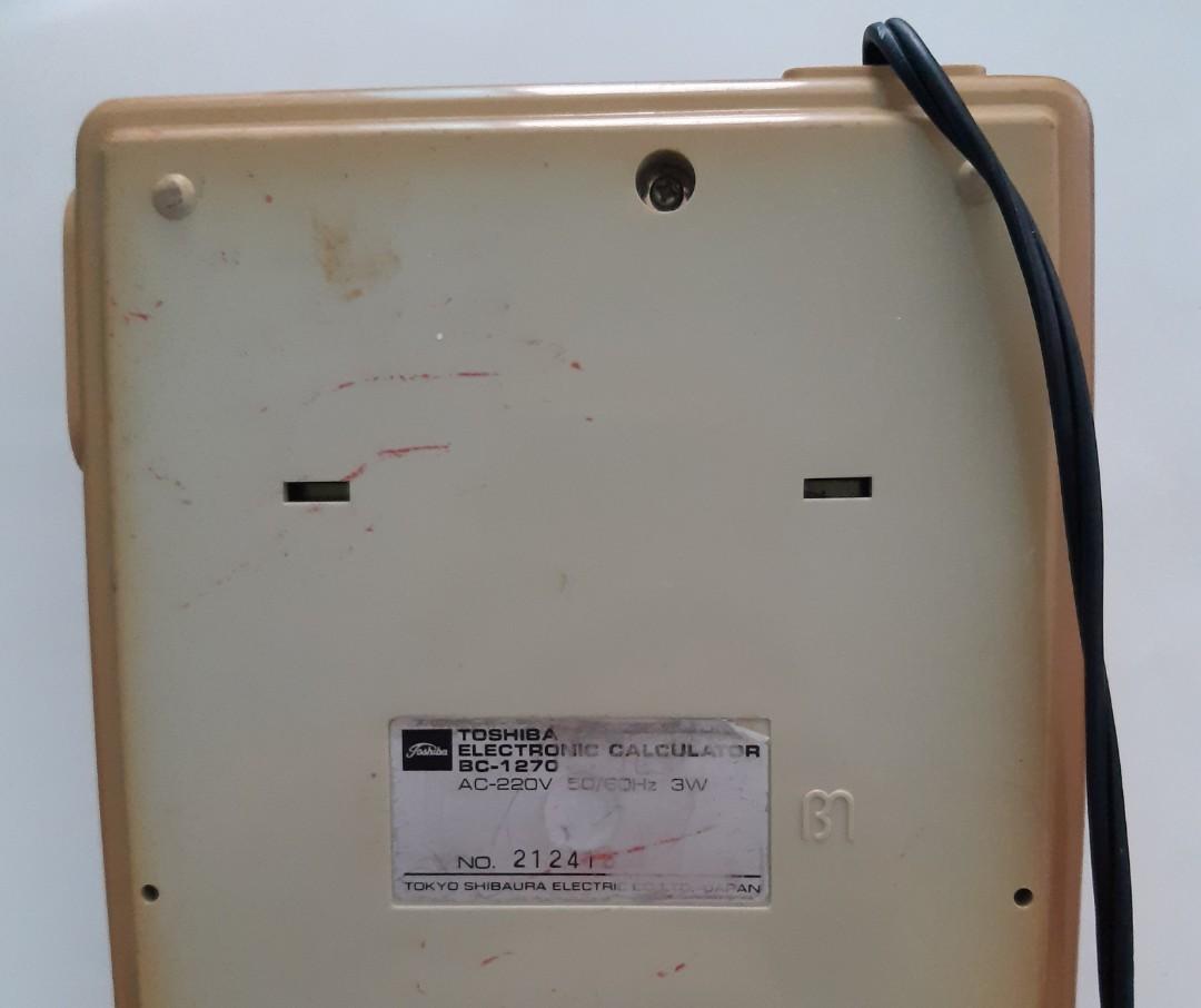 Vintage 1970s Toshiba BC-1270 Calculator, Hobbies & Toys, Memorabilia ...