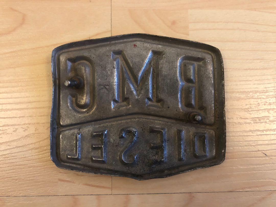 Vintage Advertisement BMC Diesel Car Badge, Hobbies & Toys ...