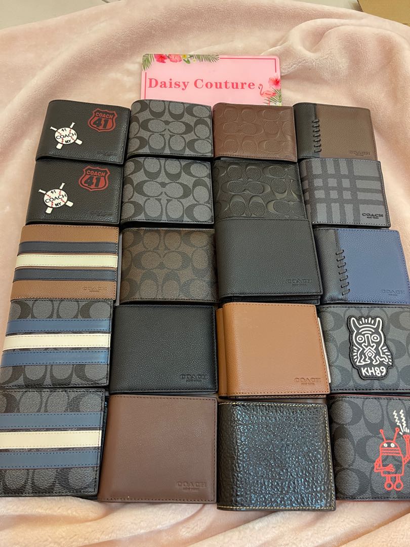 (030421)Ready Stock original coach men card holder wallet purse sling ...