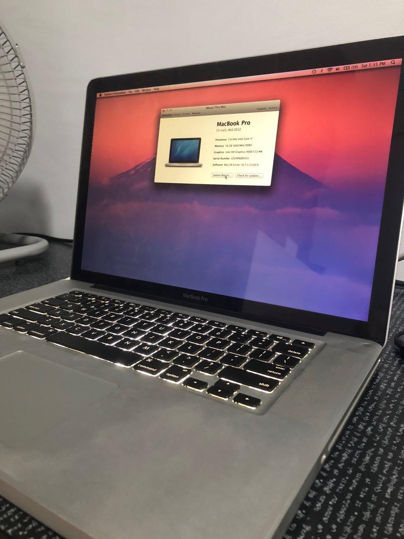 15” MacBook Pro Mid 2012 I7 16Gb Ram 750Gb storage, Computers & Tech ...