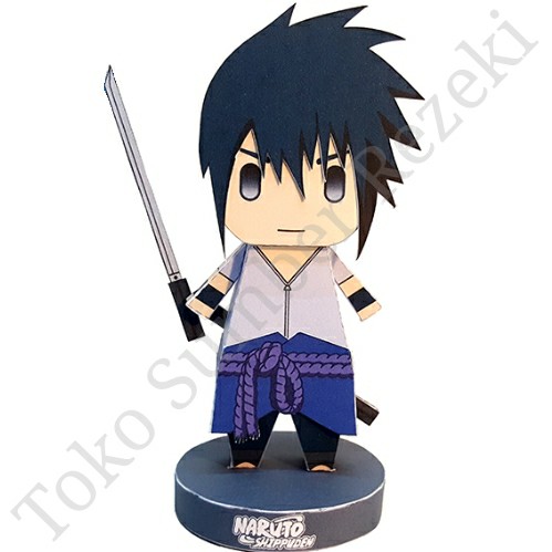 Action Figure Sasuke Uchiha Papercraft Paperwork 3D Puzzle Pepper, Toys ...