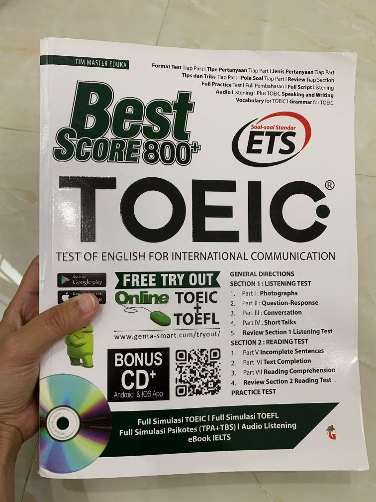 BUKU ETS TOEIC (FREE CD), Buku & Alat Tulis, Buku di Carousell