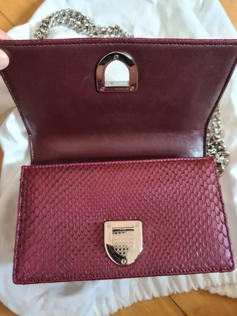 Dior Diorama in Burgundy Python, Luxury, Bags & Wallets on Carousell
