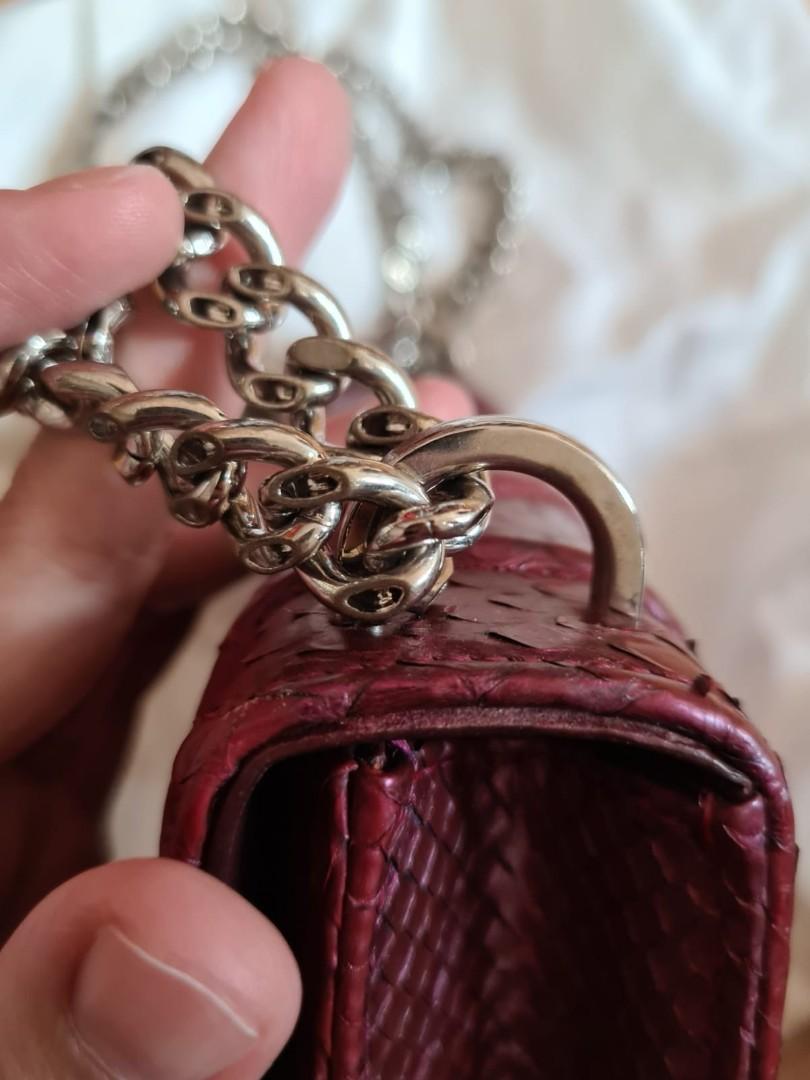 Dior Diorama in Burgundy Python, Luxury, Bags & Wallets on Carousell
