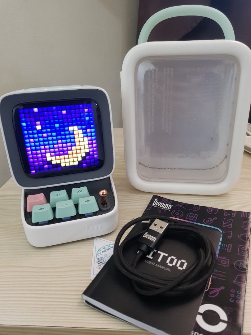 Divoom Ditoo White speaker pixel display, Audio, Soundbars, Speakers ...