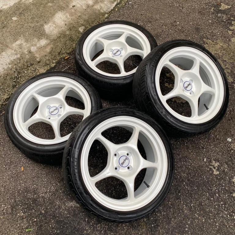 Enkei RPO1 17 inch sport rim Bezza tyre 70%, Auto Accessories on Carousell