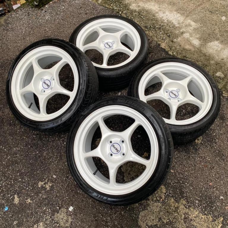 Enkei RPO1 17 inch sport rim Bezza tyre 70%, Auto Accessories on Carousell