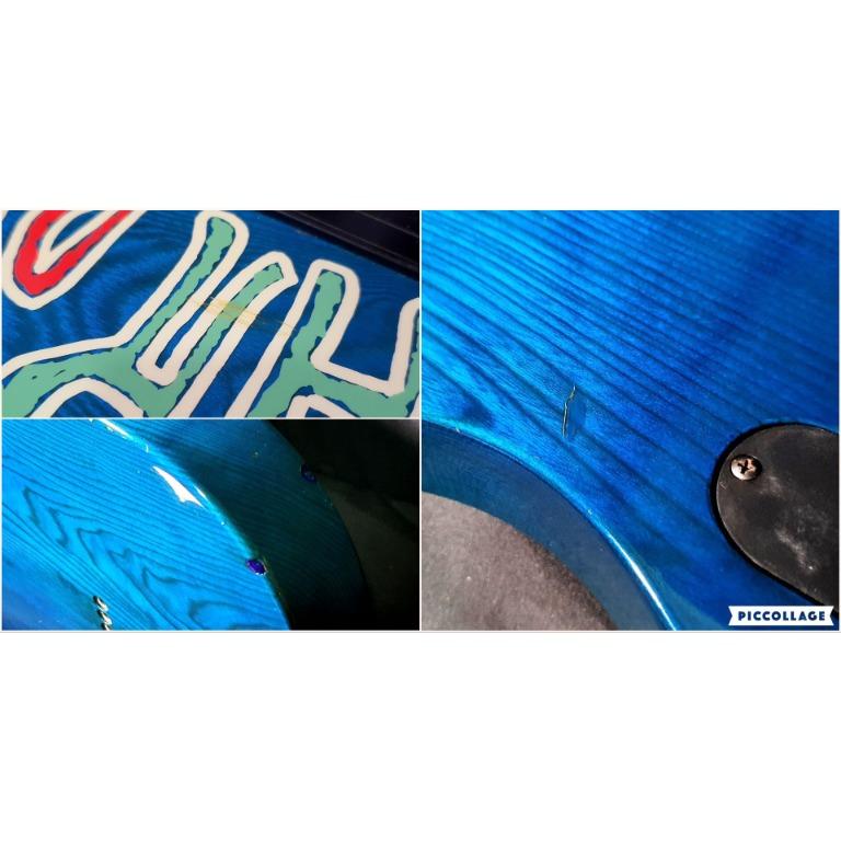 Fernandes JAM-95T Judy and Mary Takuya Signature See Thru Blue Ash Body ...