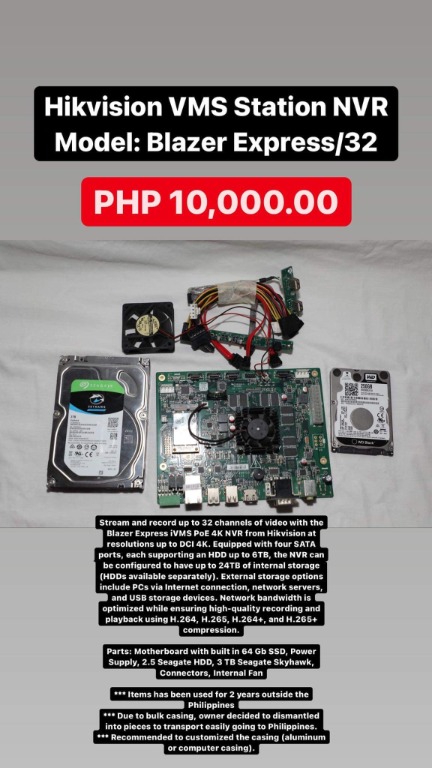 Hikvision VMS Station NVR model: Blazer Express/32, Furniture & Home ...