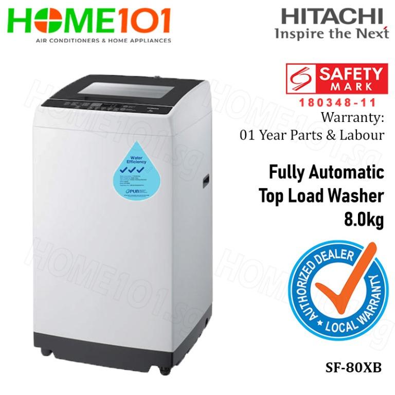 Hitachi Top Load Washing Machine 8.0kg SF-80XB, TV & Home Appliances ...