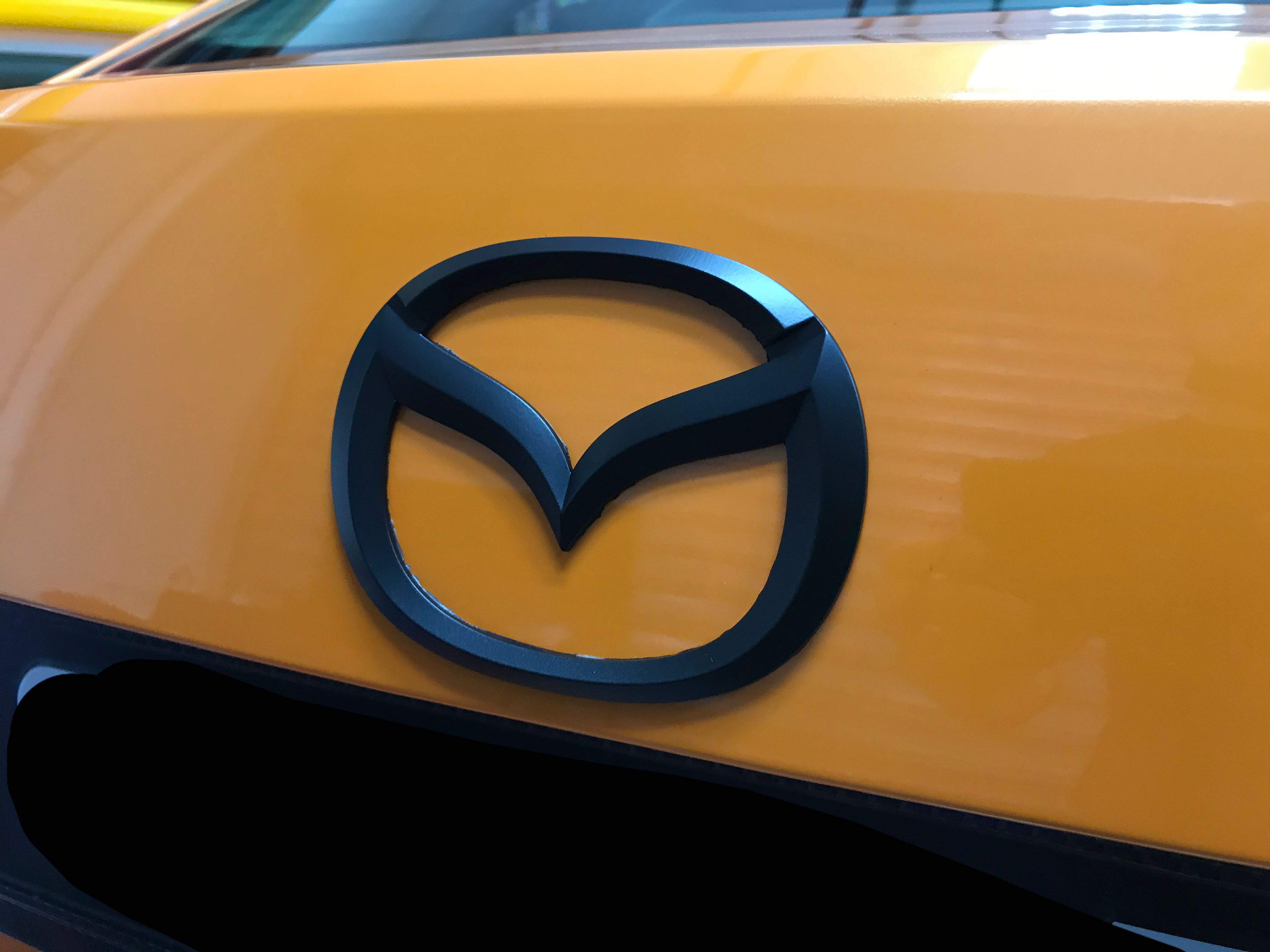 Mazda logo plasti dip matte black, Car Accessories, Accessories on ...