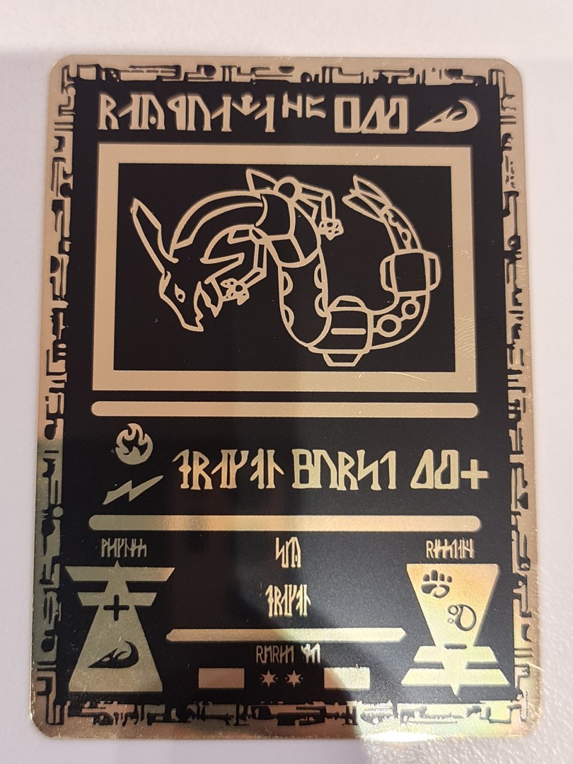 POKEMON ANCIENT RAYQUAZA CUSTOM METAL CARD, Hobbies & Toys, Toys ...
