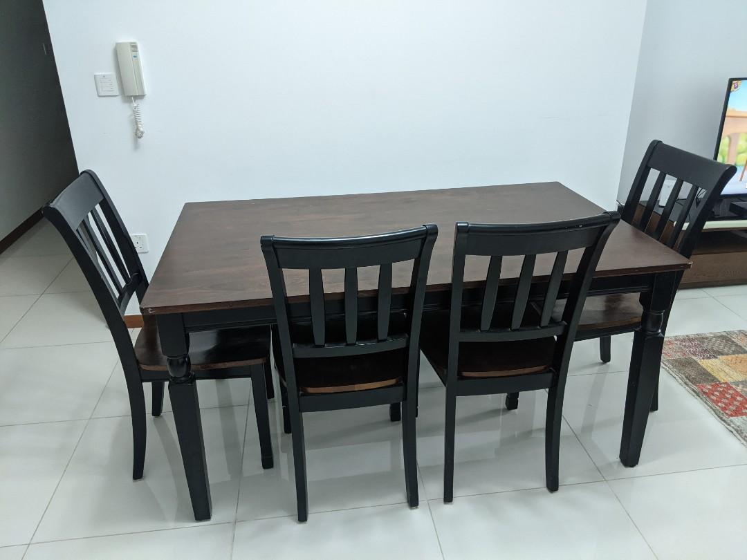 Preloved: 6 Seater Dining Table Set (Ashley Furniture), Furniture ...