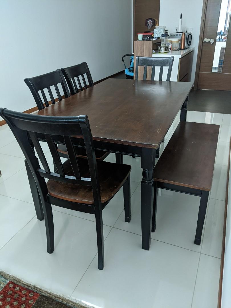 Preloved: 6 Seater Dining Table Set (Ashley Furniture), Furniture ...