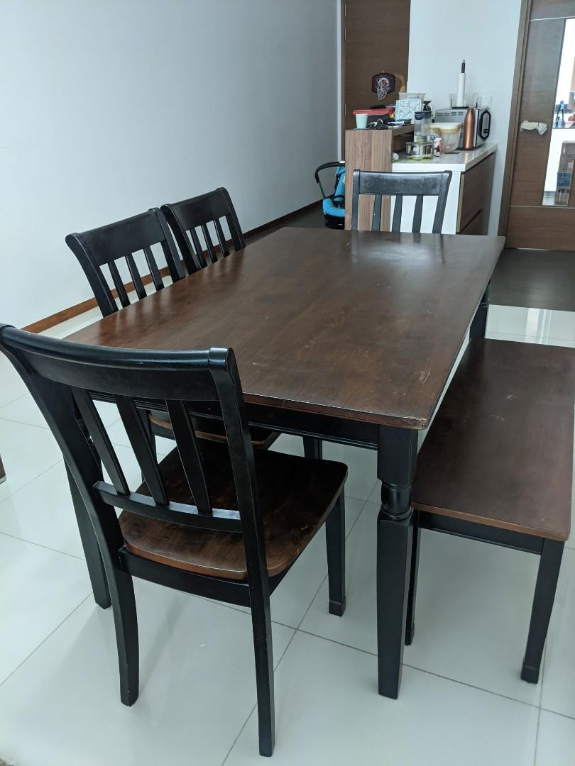 Preloved: 6 Seater Dining Table Set (Ashley Furniture), Furniture ...