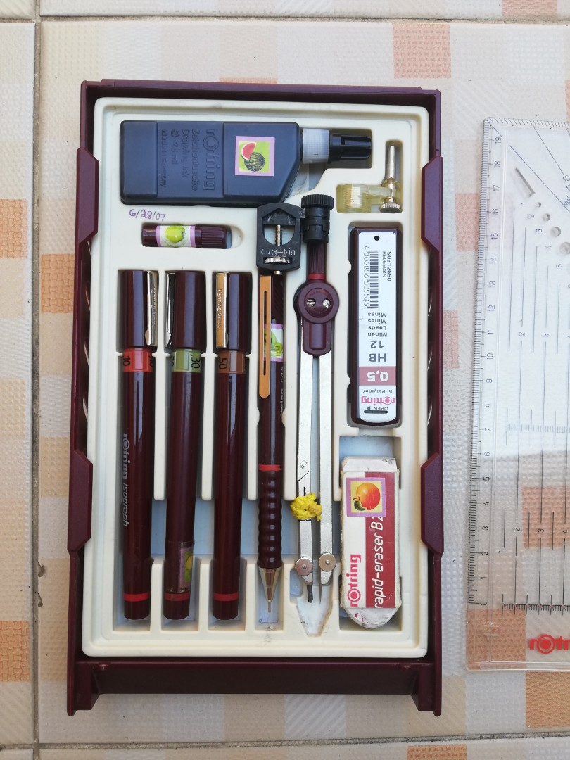 Rotring Technical Pen Set, Hobbies & Toys, Stationary & Craft, Craft ...