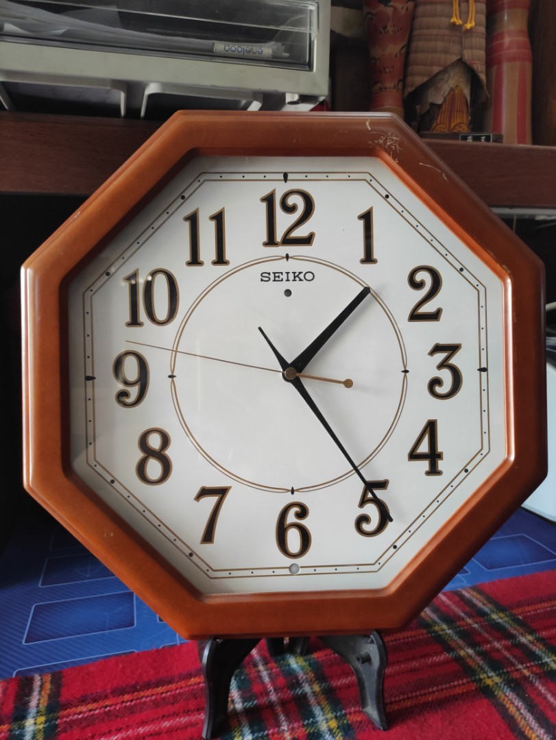 Seiko Citizen Casio Atomic Radio Wave Controlled Wall Clock, Furniture ...