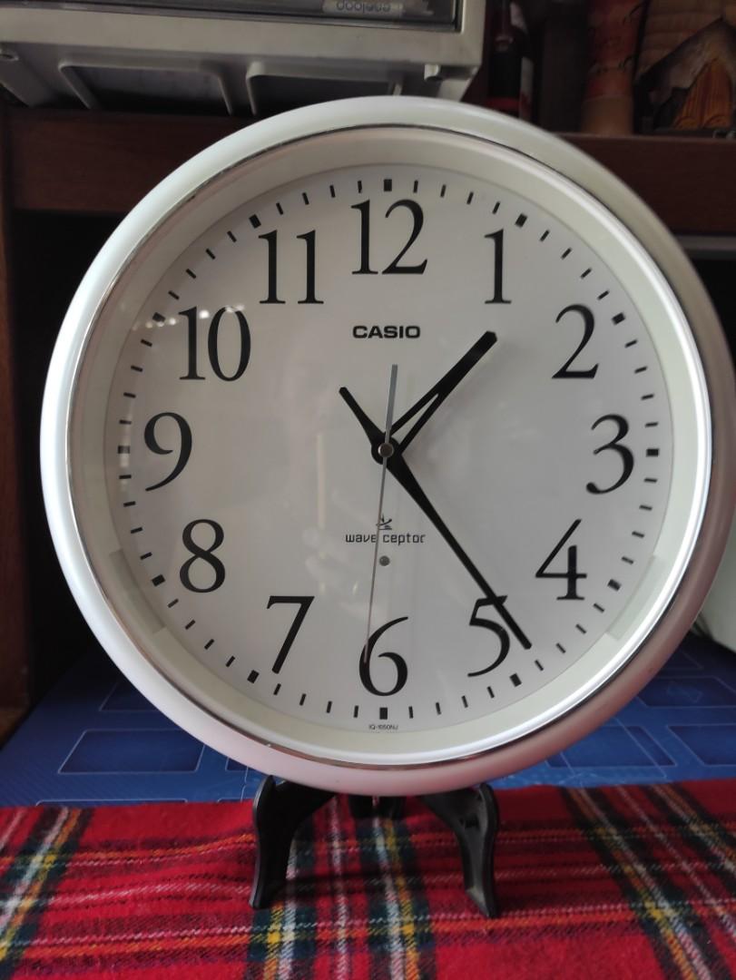 Seiko Citizen Casio Atomic Radio Wave Controlled Wall Clock, Furniture ...