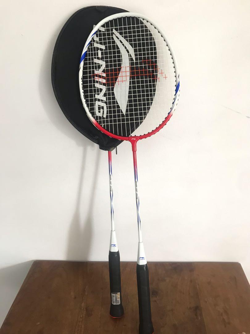 Set of Lining Badminton Racket, Sports Equipment, Sports & Games ...