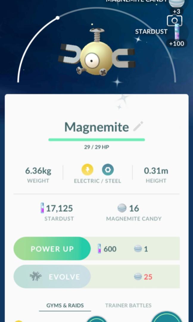 Shiny magnetite ( pokemon go) price negotiable, Video Gaming, Gaming ...