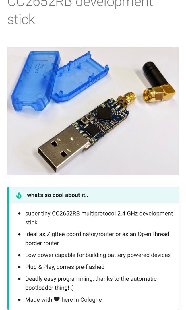 Smart Home Assistant cc2652RB usb Zigbee Coordinator, TV & Home ...