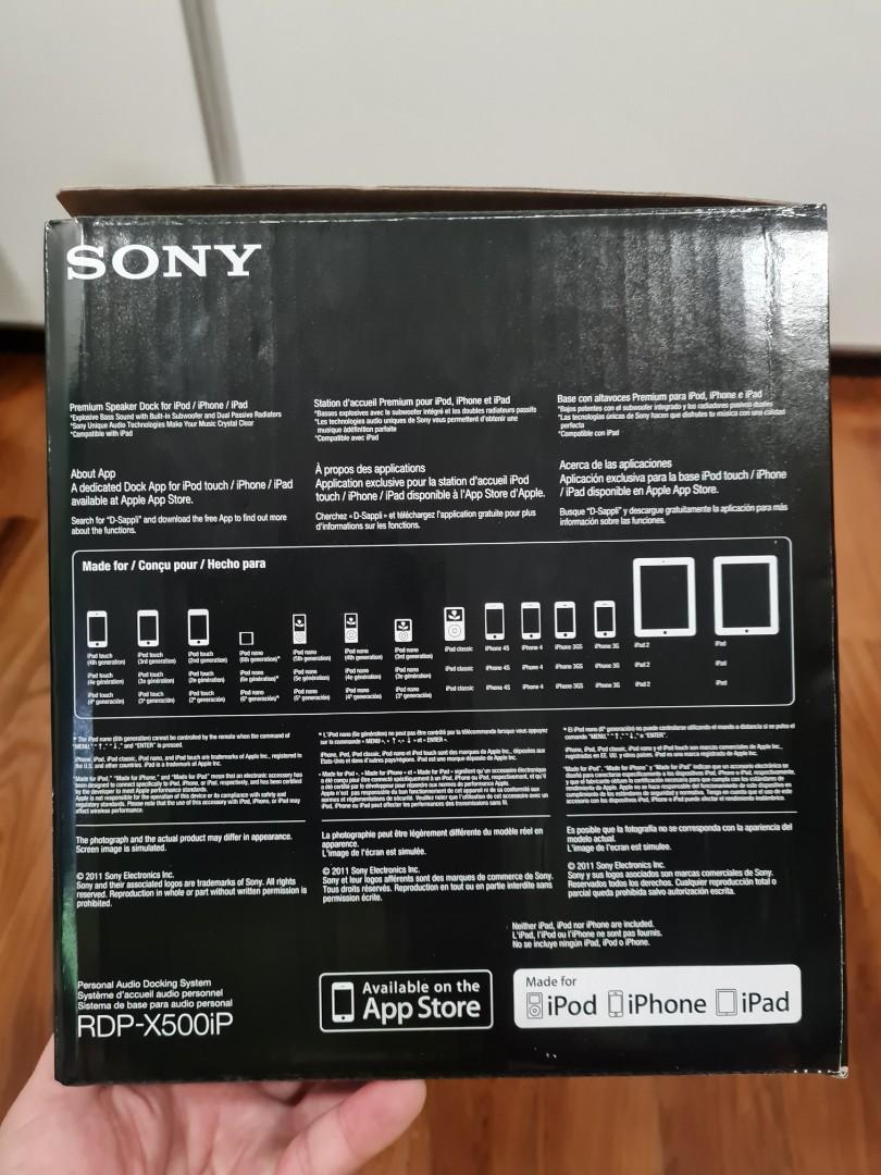 SONY RDP-X500iP Premium Speaker Dock, Audio, Soundbars, Speakers ...