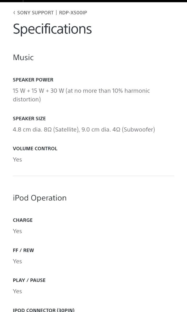 SONY RDP-X500iP Premium Speaker Dock, Audio, Soundbars, Speakers ...
