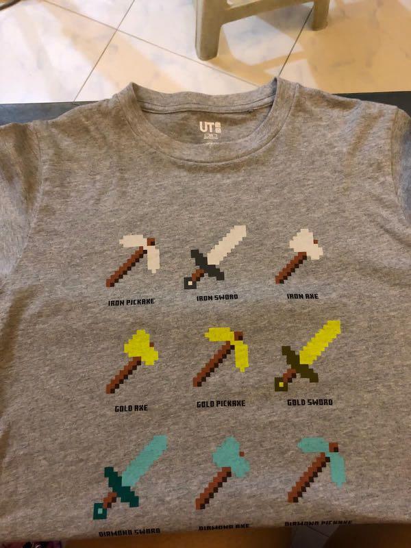 Uniqlo Minecraft Tshirt, Babies & Kids, Babies & Kids Fashion on Carousell